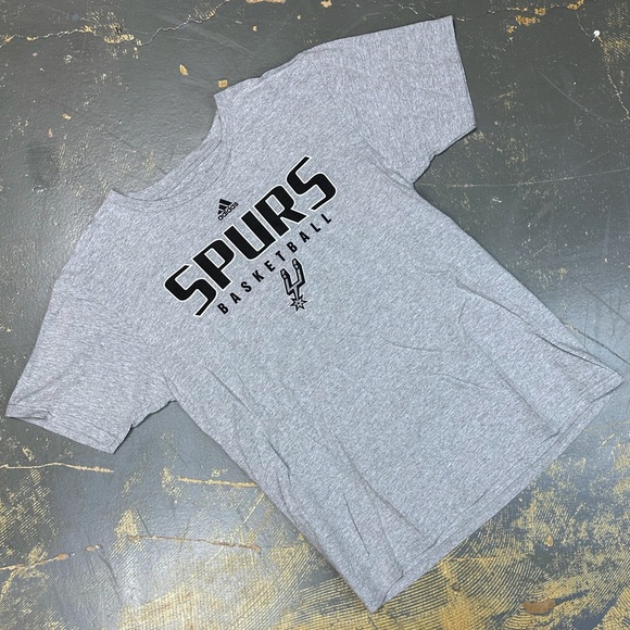 adidas | Shirts | Adidas San Antonio Spurs Logo Large Nba Basketball ...